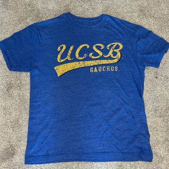 Majestic | Shirts | Blue Worn Vintagestyle Ucsb Santa Barbara Gauchos ...